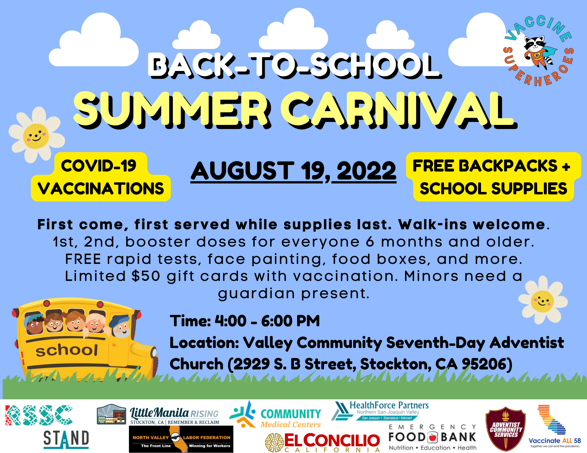 BACK-TO-SCHOOL SUMMER CARNIVAL - HPSJ/MVHP
