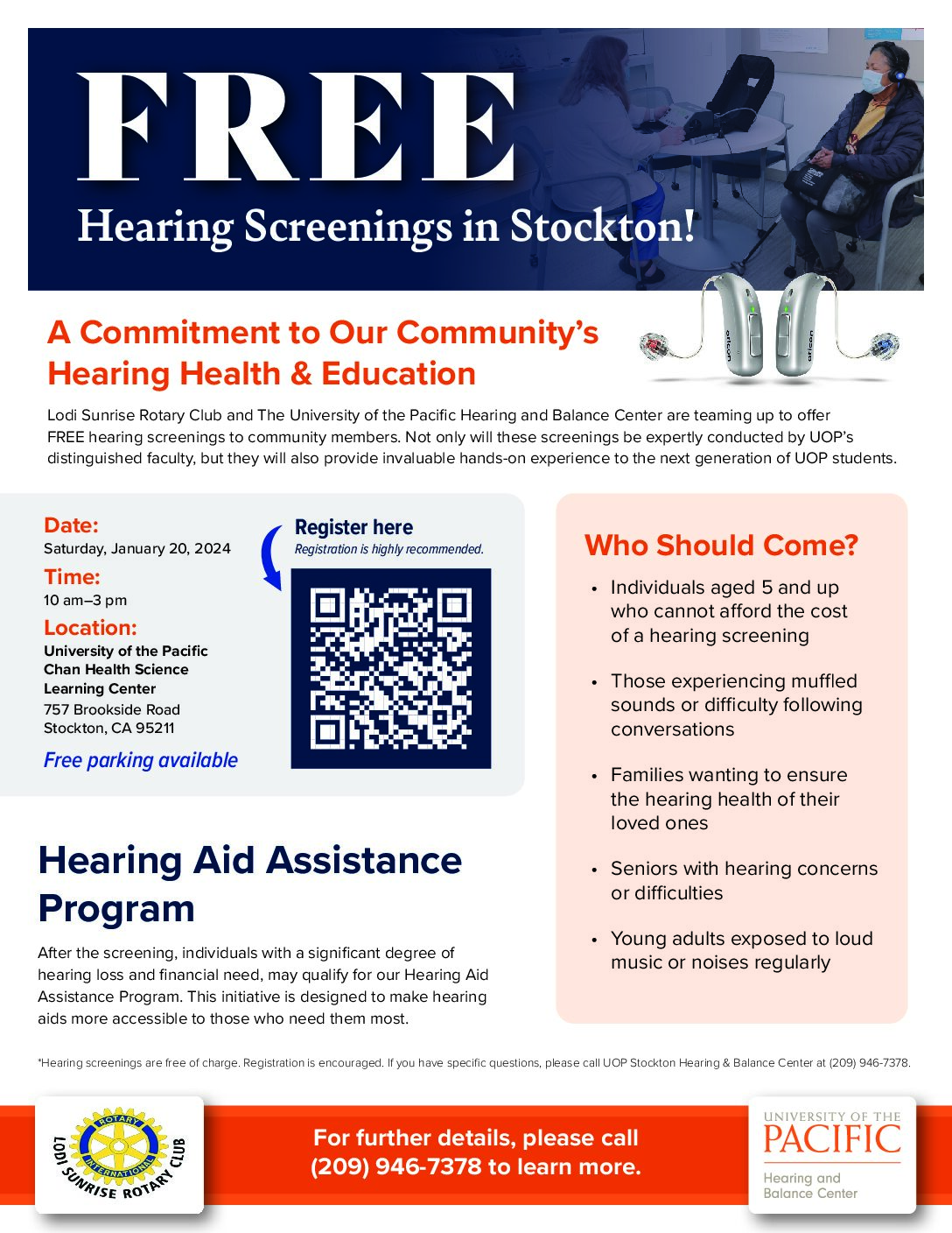 FREE HEARING SCREENINGS IN STOCKTON - HPSJ/MVHP