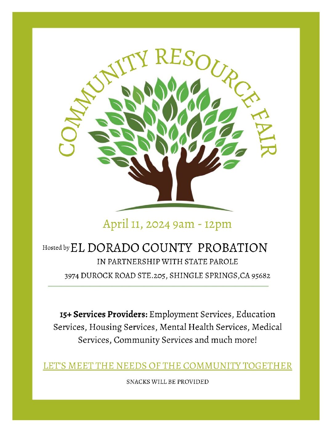 COMMUNITY RESOURCE FAIR - HPSJ/MVHP