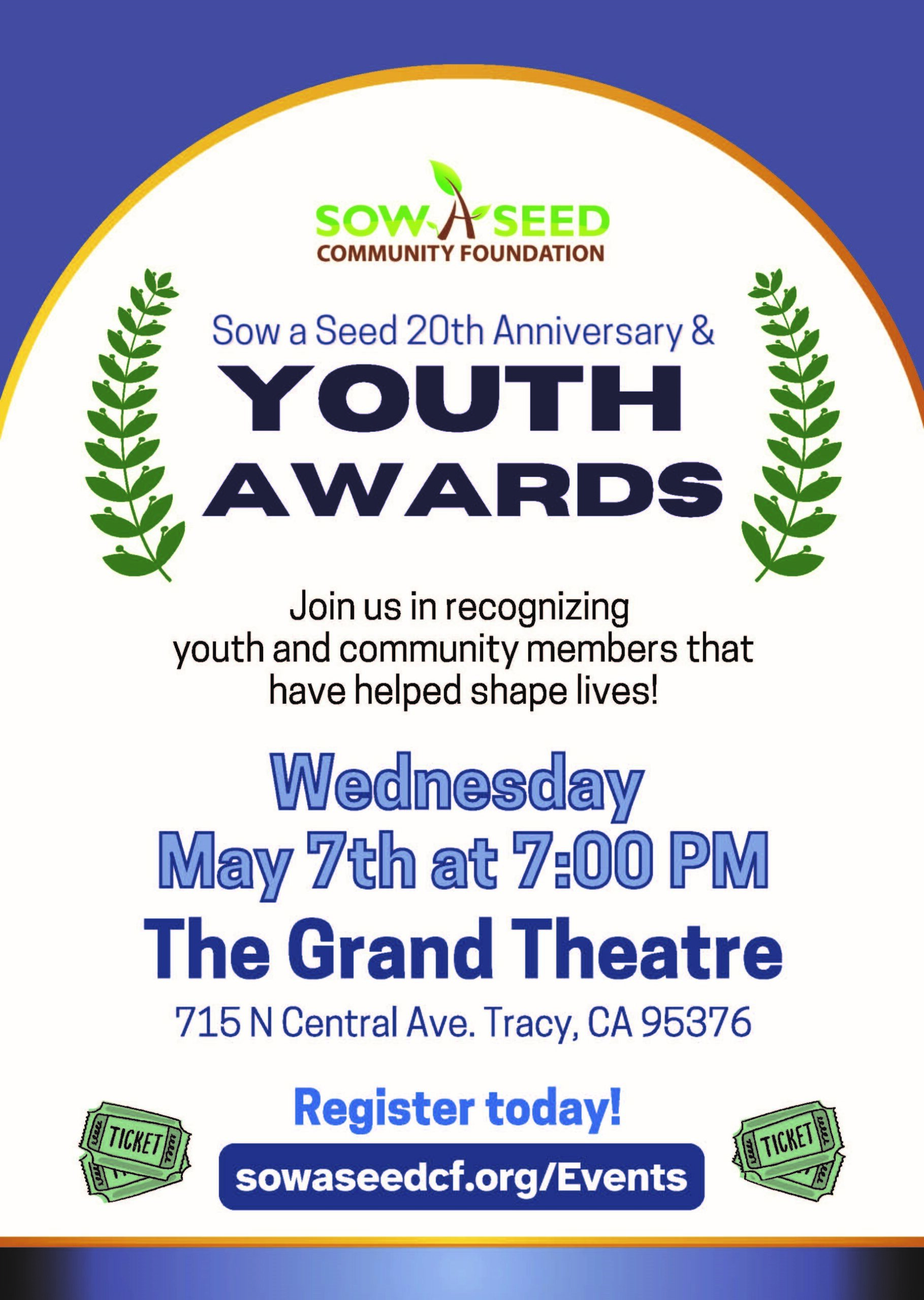 SOW A SEED 20TH ANNIVERSARY & YOUTH AWARDS - HPSJ/MVHP