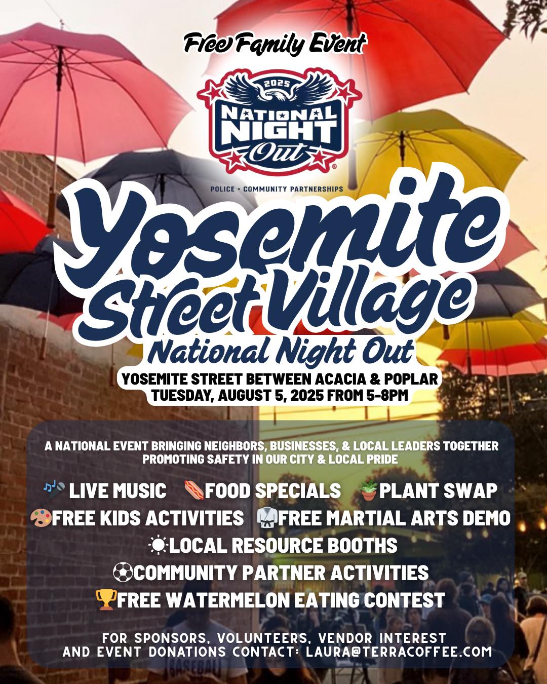 YOSEMITE STREET VILLAGE NATIONAL NIGHT OUT - HPSJ/MVHP
