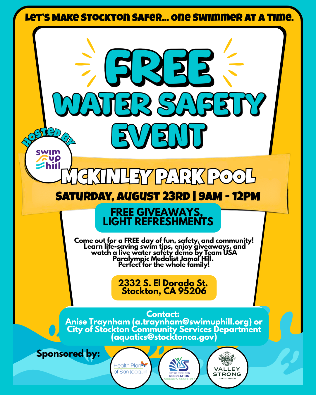 FREE WATER SAFETY EVENT - HPSJ/MVHP