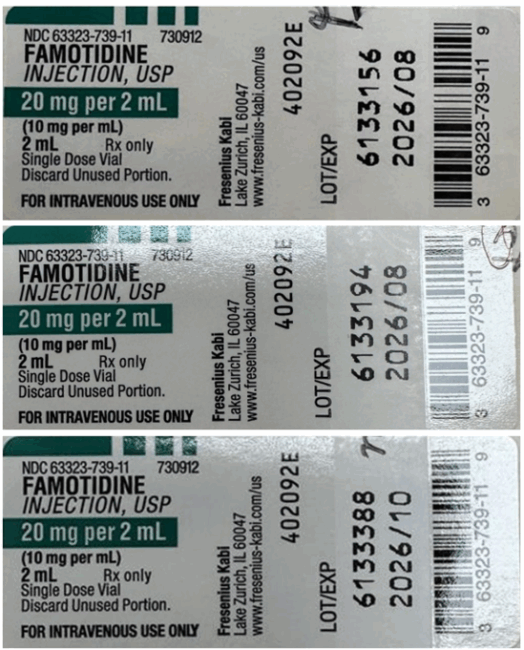 FDA Drug Recall Alert – Famotidine Injection 20mg per 2ml - Alerts