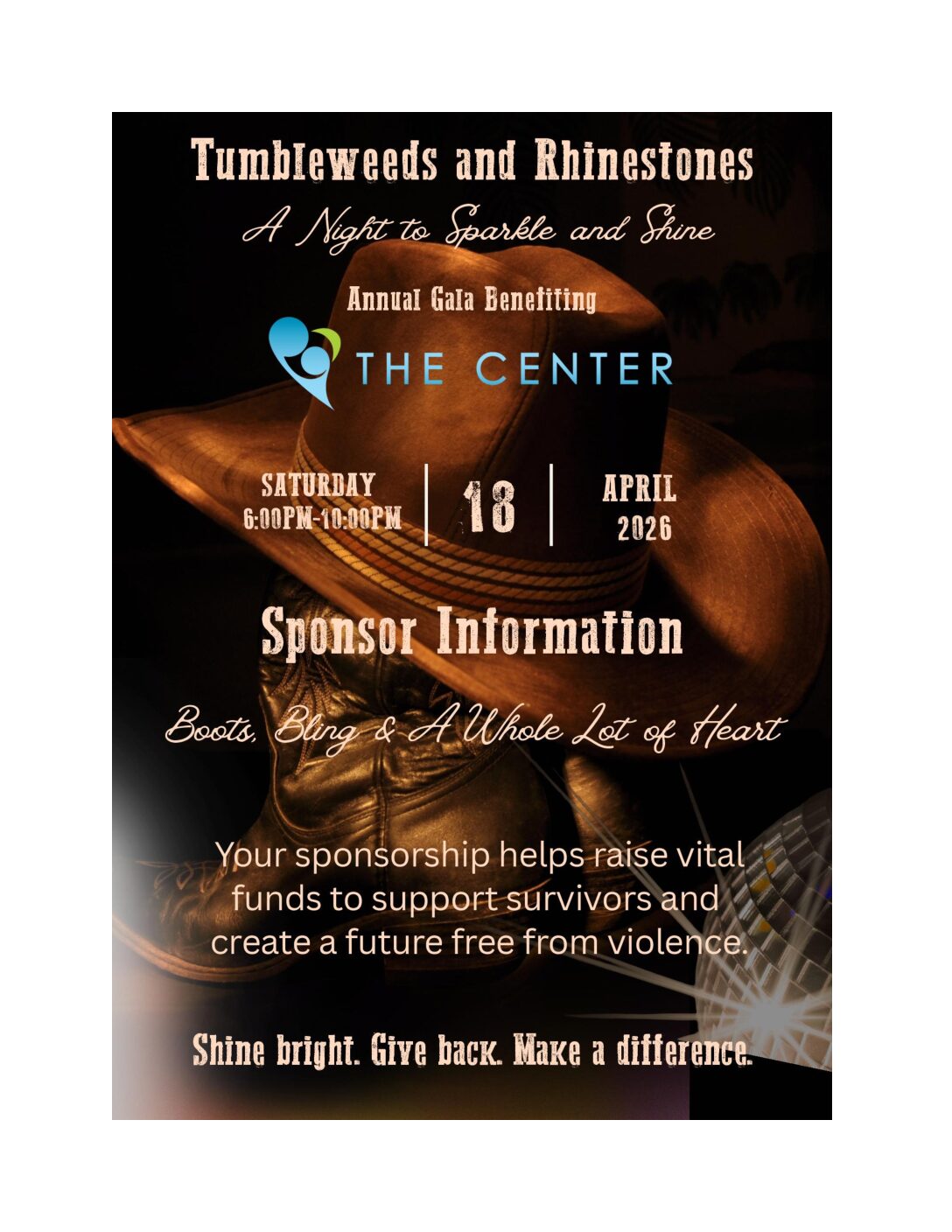 TUMBLEWEEDS AND RHINESTONES A NIGHT TO SPARKLE AND SHINE ANNUAL GALA ...